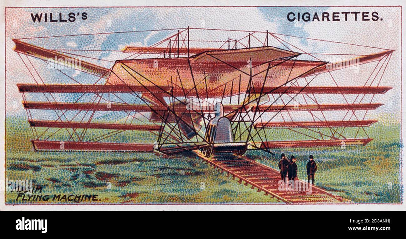 HIRAM MAXIM (1840-1916) American-born British inventor. A 1920s ...