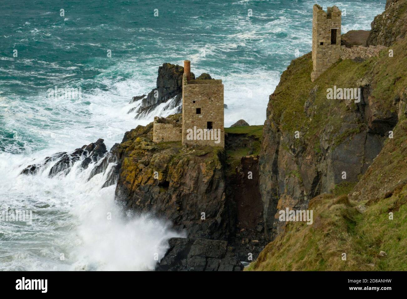 Crowns Engine Houses, Botallack Mine Stock Photo - Alamy