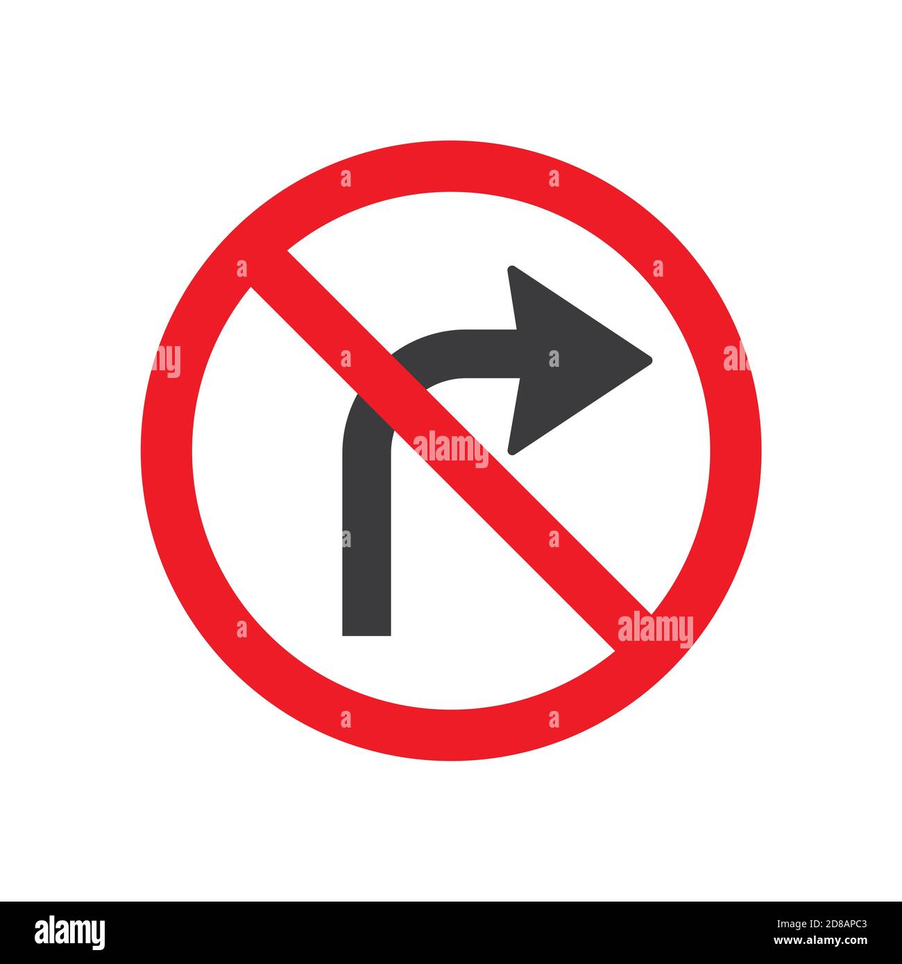 Turn right glyph icon road sign vector illustration in white background ...