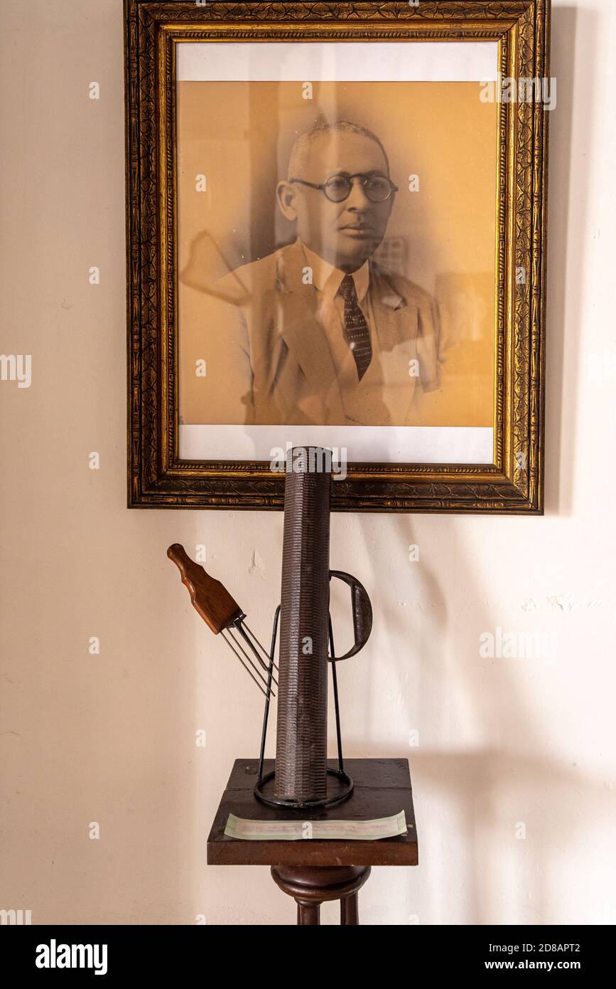Antique music instrument and portrait of musician, Casa Consistorial ...