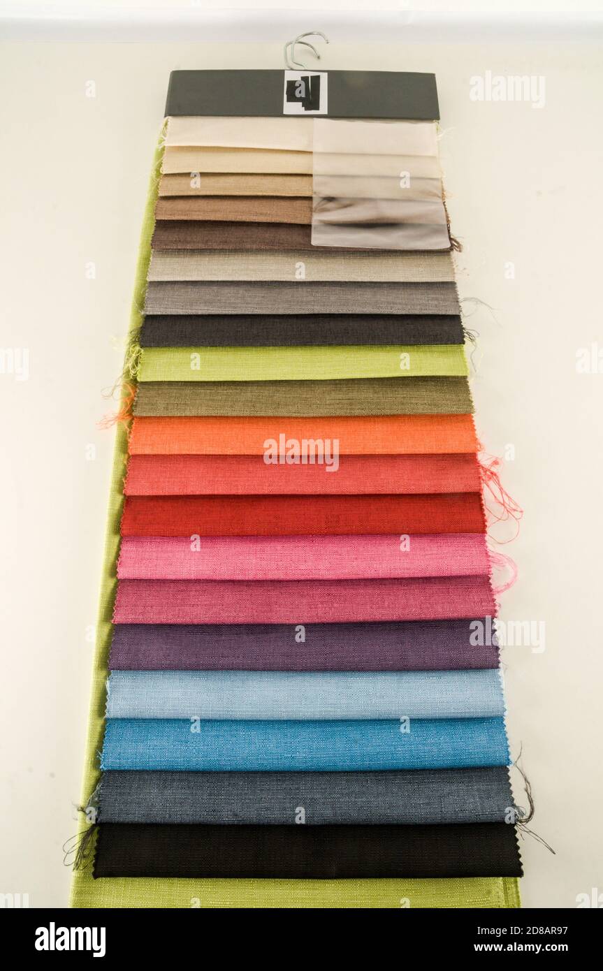 Samples of colored cloth Stock Photo - Alamy