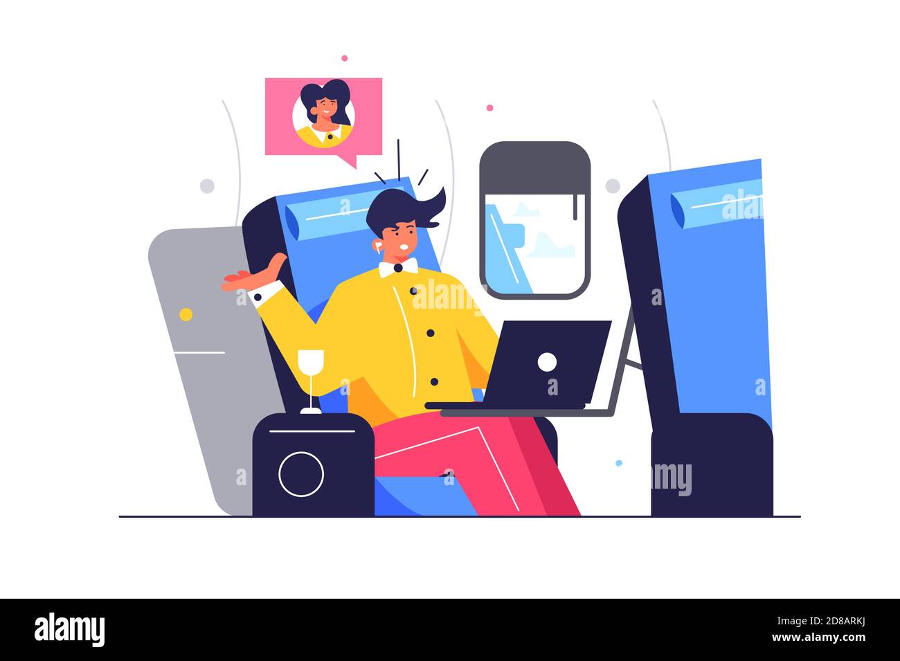 Window seat airplane cartoon Stock Vector Images - Alamy