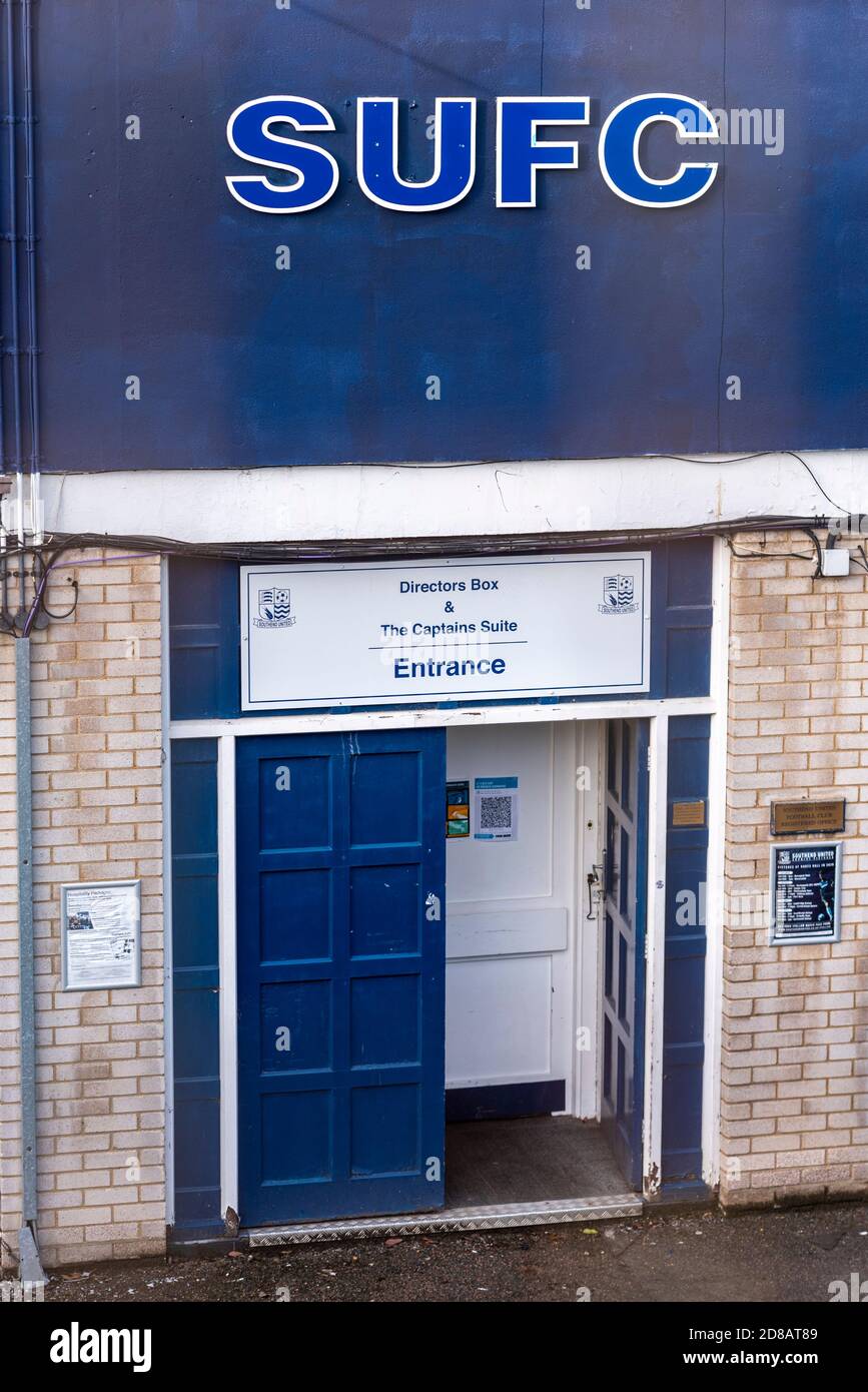 Roots Hall football ground of Southend United football club, Essex, UK ...
