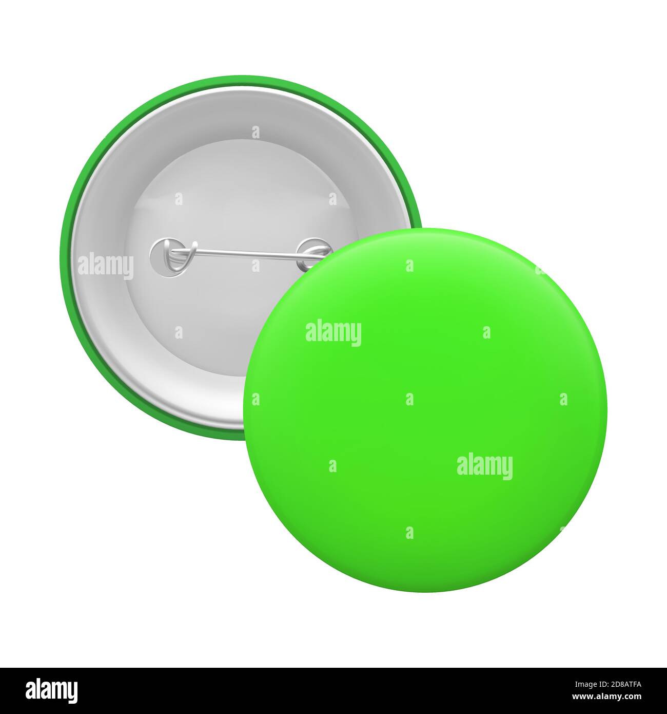 Blank green round pin isolated on white background Stock Vector Image ...