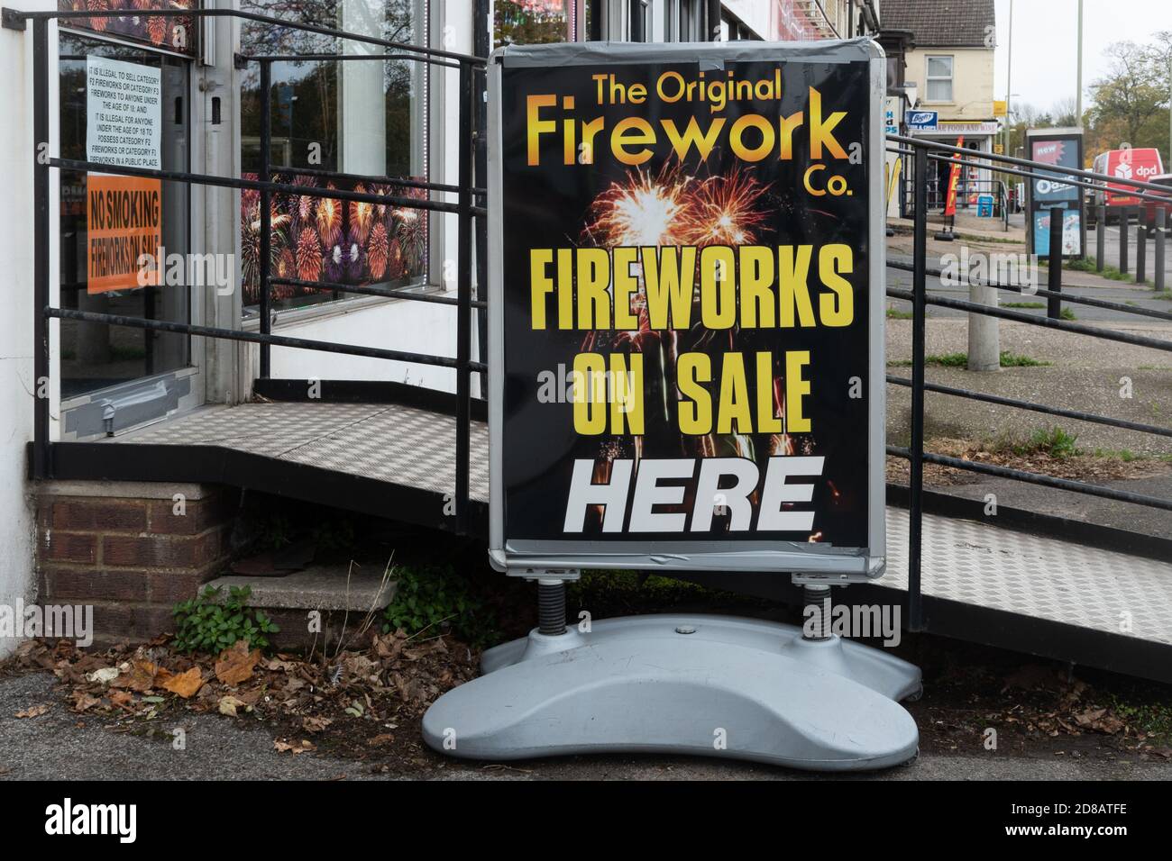 Fireworks on sale at The Original Fireworks co. shop, UK. There are ...
