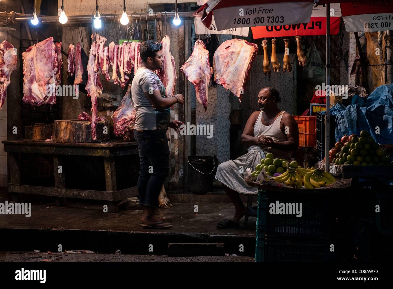 Outdoor meat market in hi-res stock photography and images - Alamy