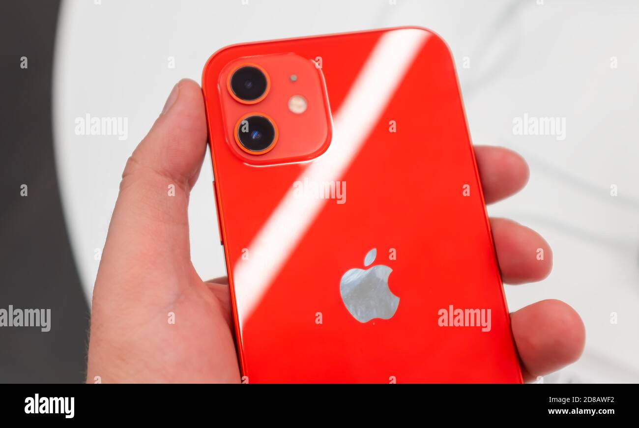October 23, 2020, Moscow, Russia. New smartphone from Apple Iphone 12 ...