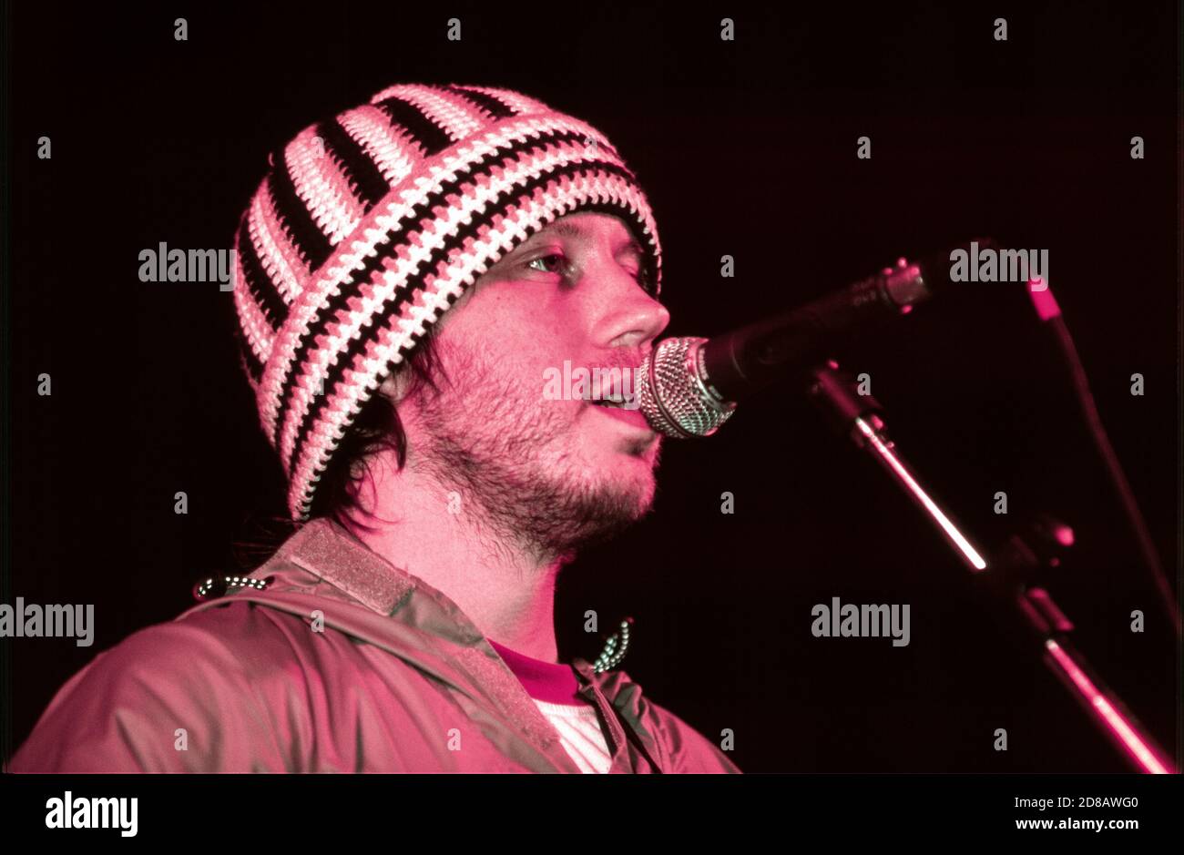 Badly Drawn Boy performing at the Glastonbury Festival 2000, Somerset ...
