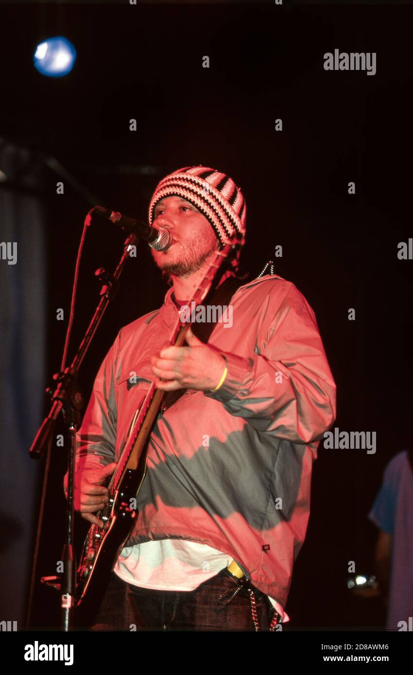 Badly Drawn Boy performing at the Glastonbury Festival 2000, Somerset ...
