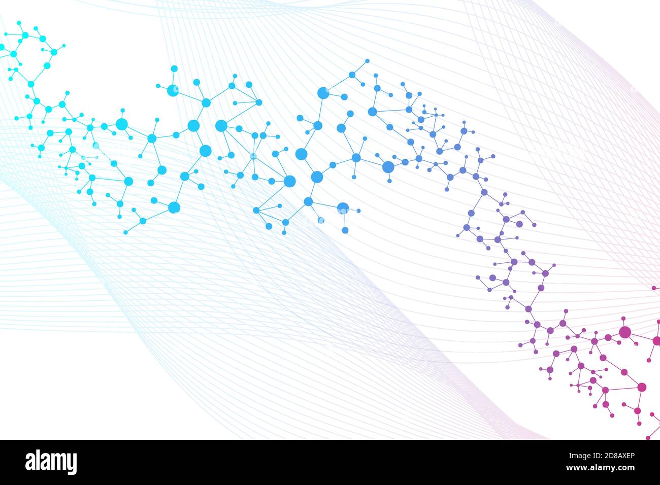 Structure molecule and communication. Dna, atom, neurons. Scientific ...
