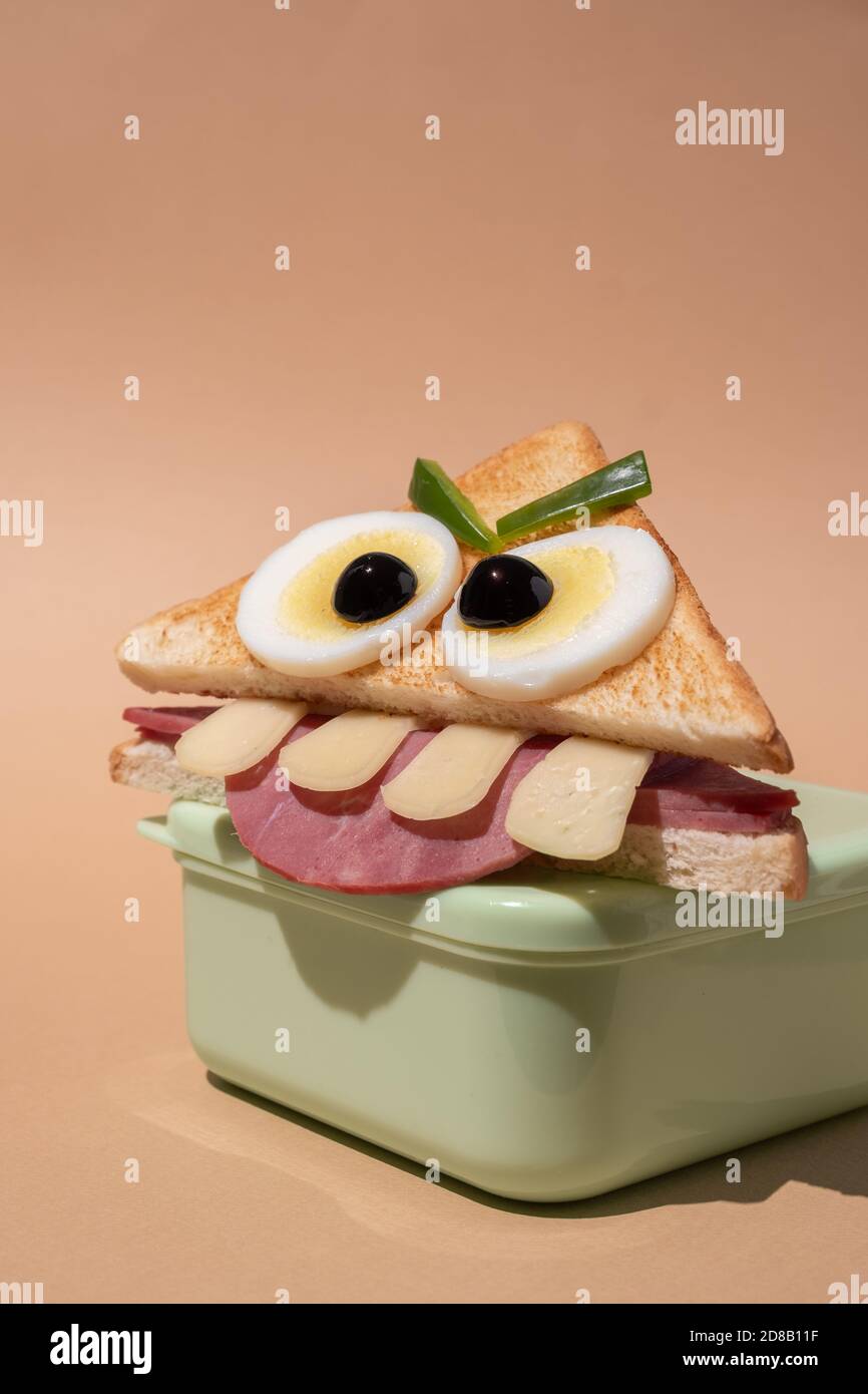 Fun Halloween monster sandwich Stock Photo - Alamy