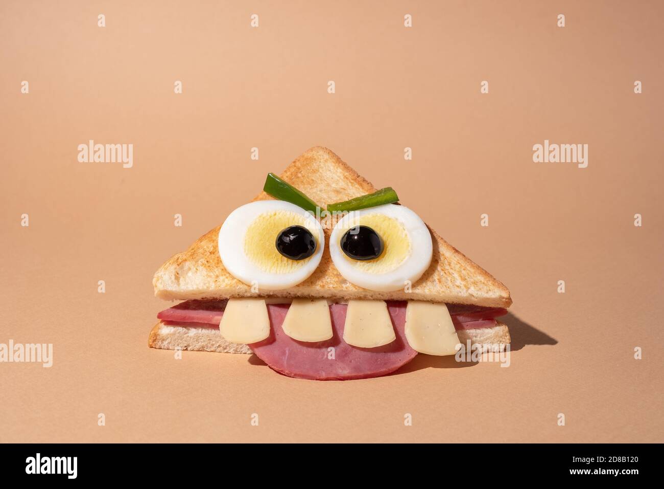 Fun Halloween monster sandwich Stock Photo - Alamy