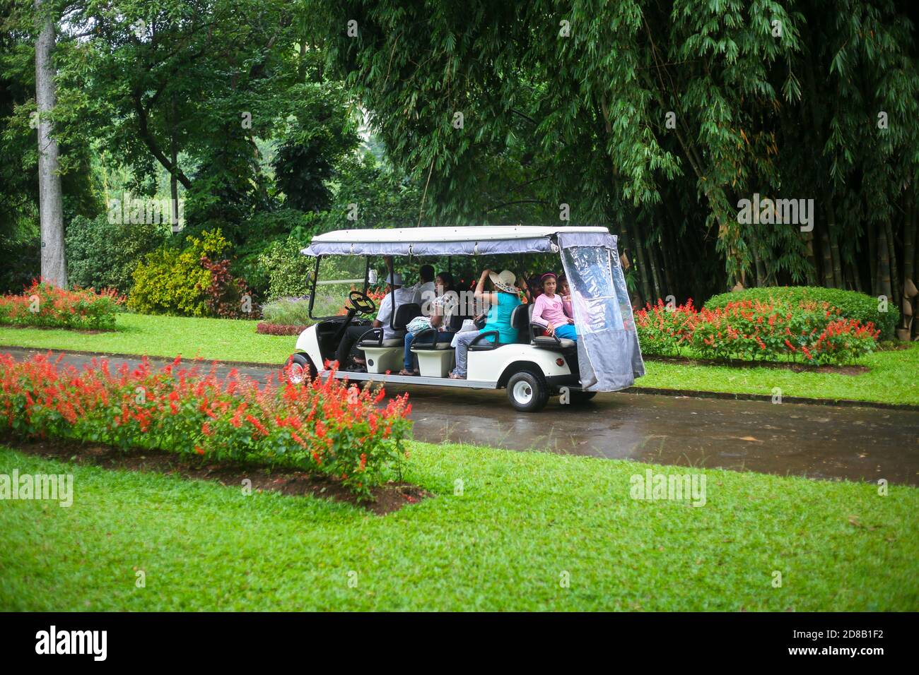 Kandy, Shri Lanka - January 25, 2013: royal botanic gardens on rainy ...