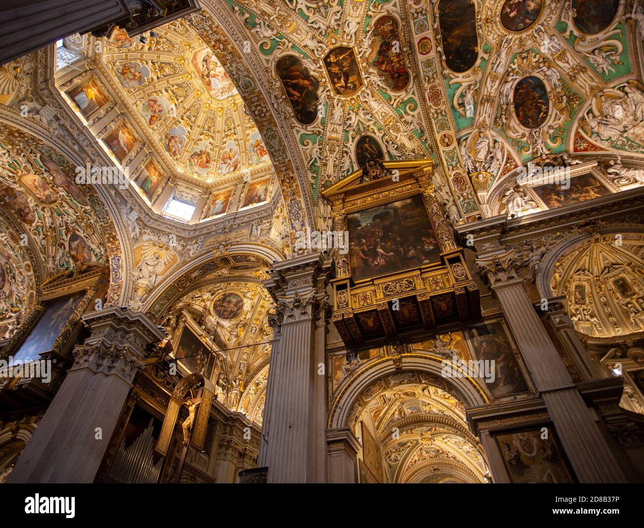Ornate interiors of Bergamo Cathedral, Italy Stock Photo - Alamy
