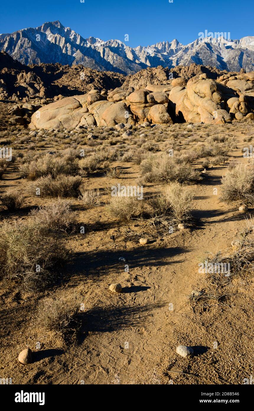Mount Whitney and the Alabama Hills Stock Photo - Alamy