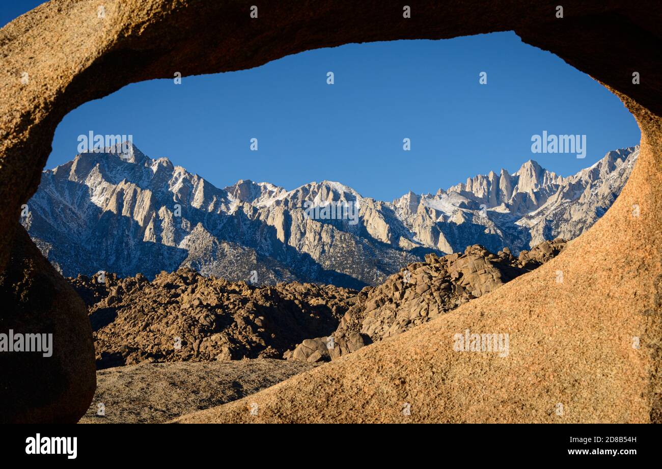 Mount Whitney and the Alabama Hills Stock Photo - Alamy
