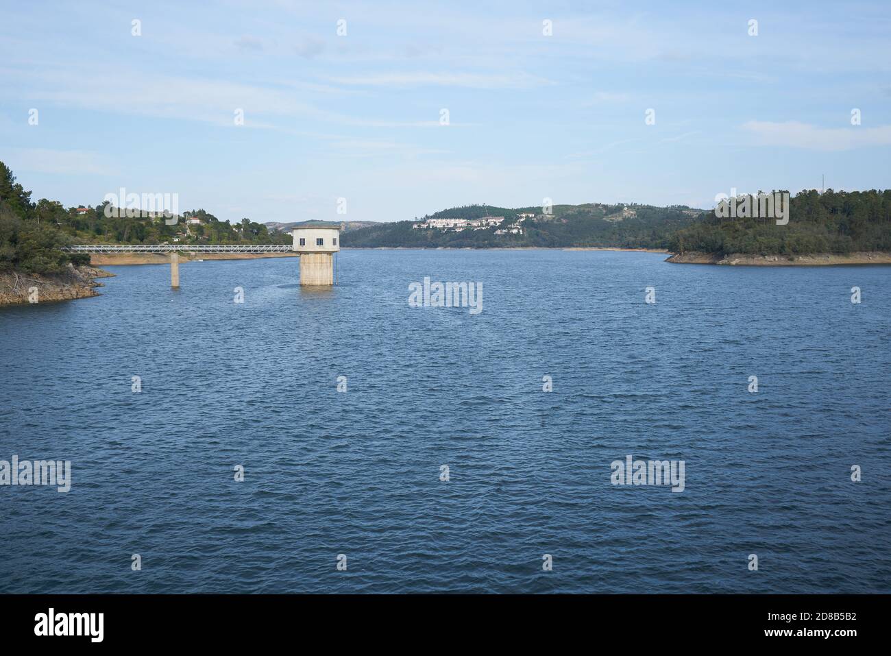 Castelo do Bode dam lake reservoir landscape in Portugal Stock Photo ...