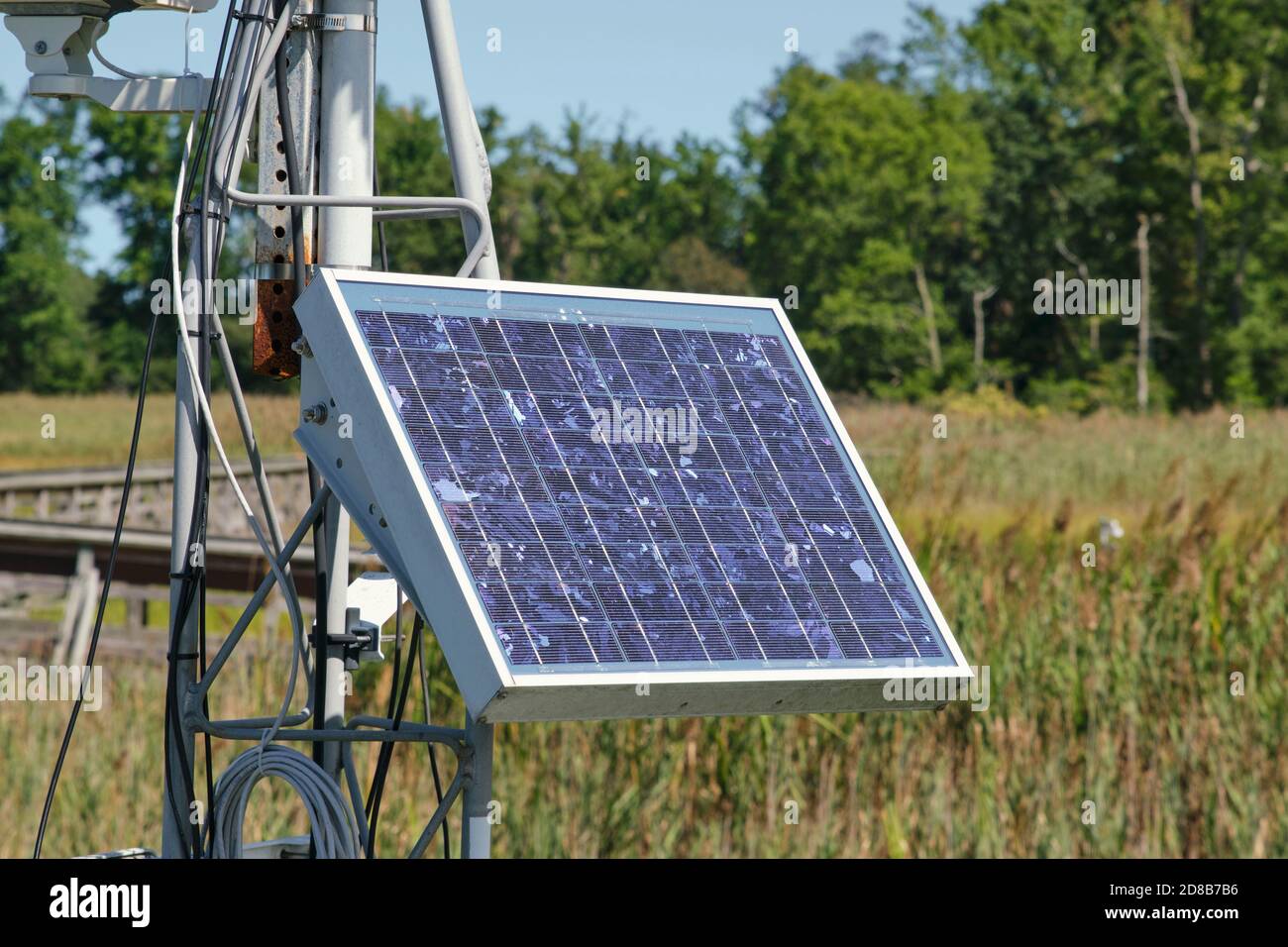 Automated weather and ecological data center solar panel, St. Jones ...