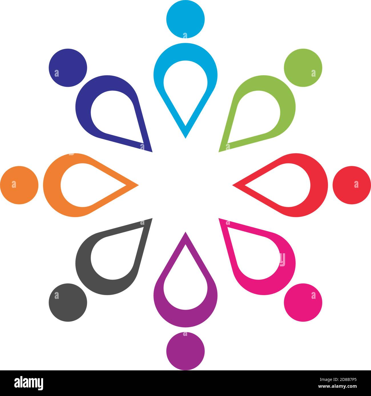 Community, network and social logo design template vector Stock Vector ...