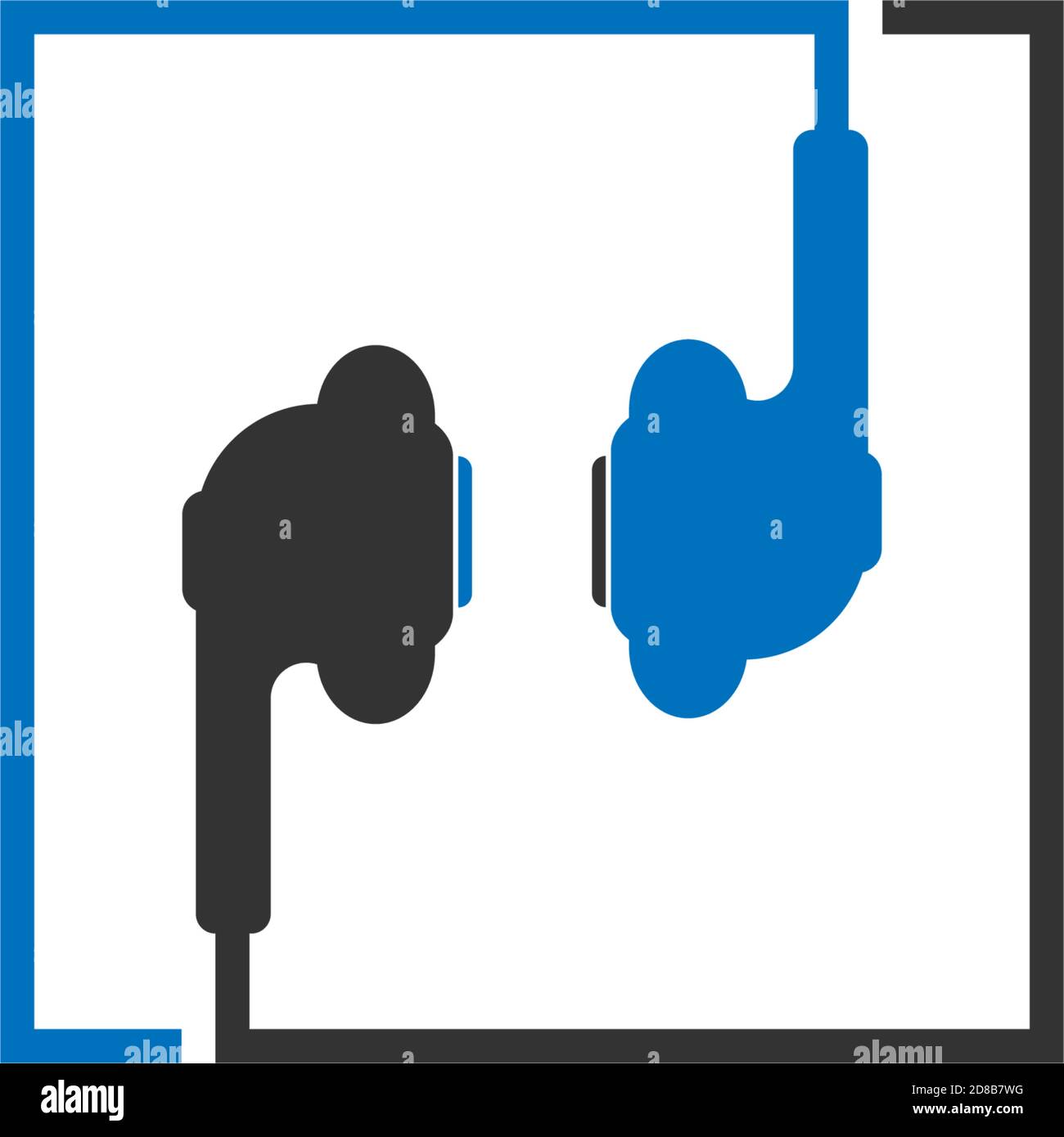 Earphone, earbuds icon flat design vector Stock Vector Image & Art - Alamy