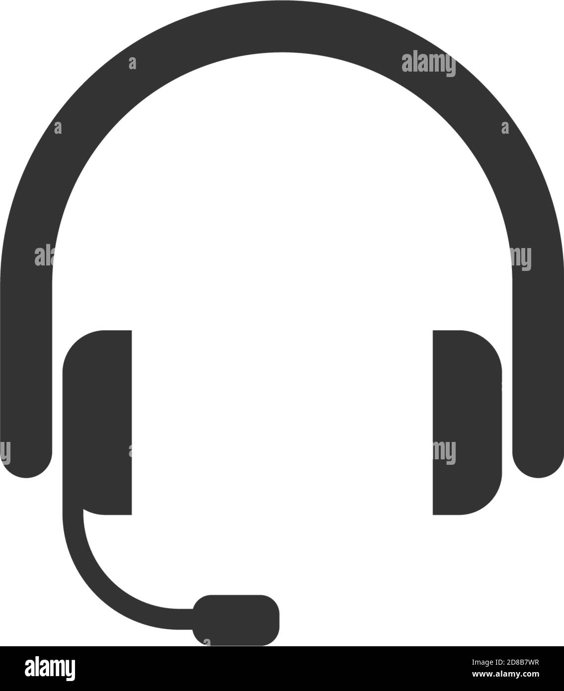 Headset icon flat design vector Stock Vector Image & Art - Alamy