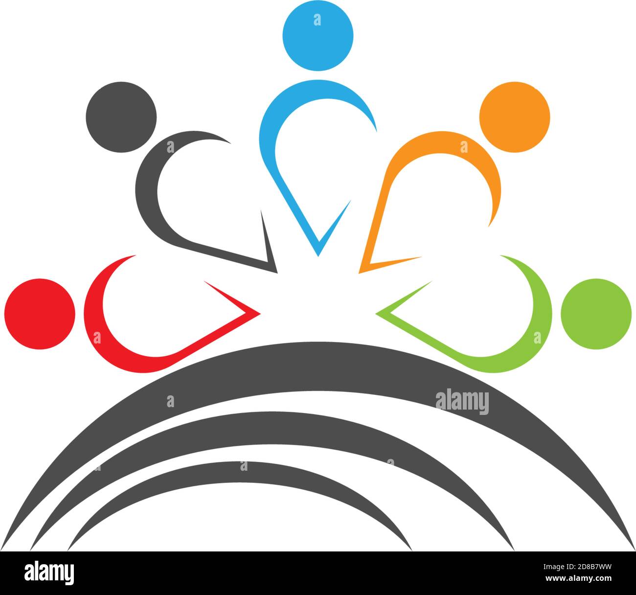 Community, network and social logo design template vector Stock Vector ...