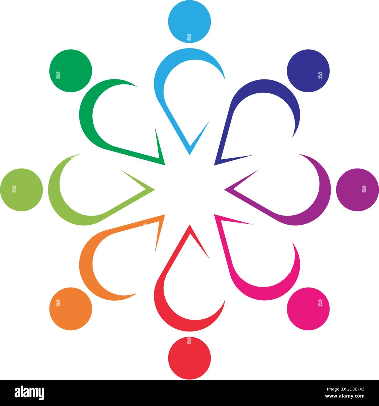 Community, network and social logo design template vector Stock Vector ...