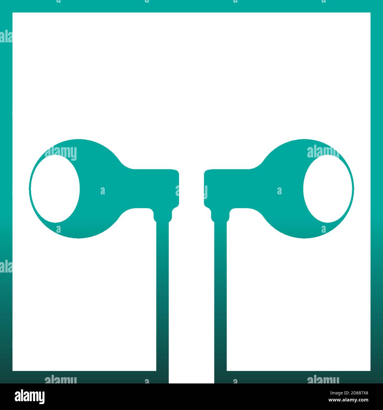 Earphone, earbuds icon flat design vector Stock Vector Image & Art - Alamy