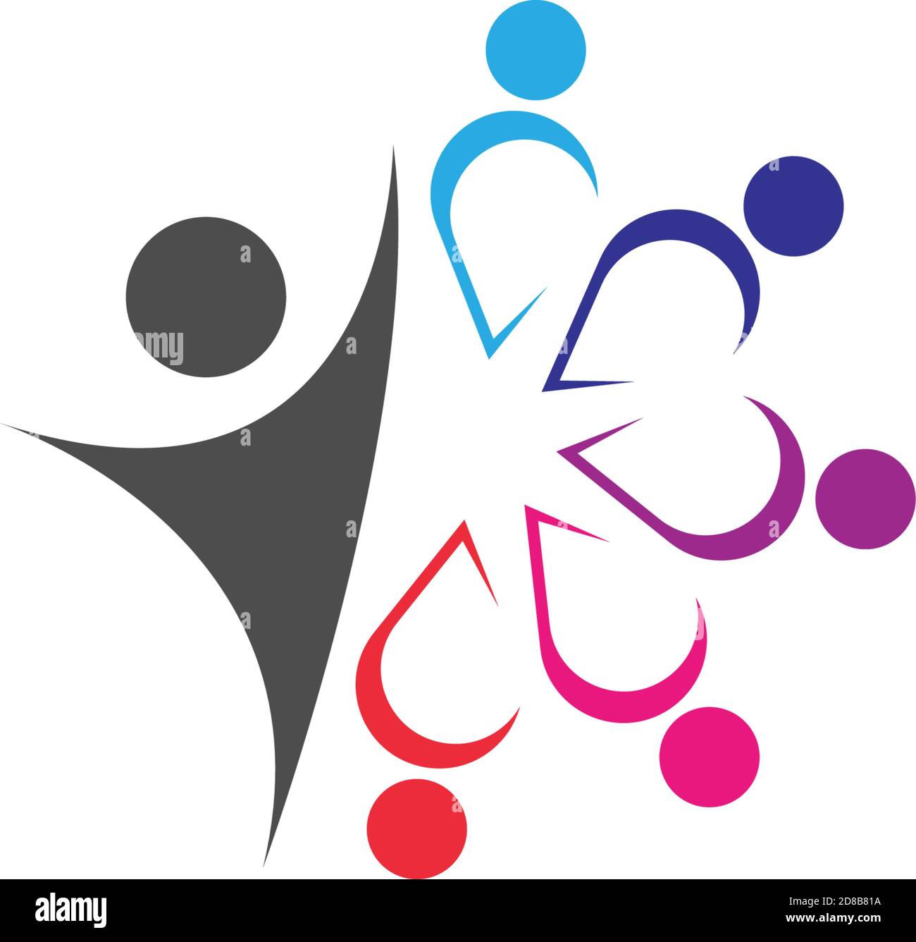 Community, network and social logo design template vector Stock Vector ...