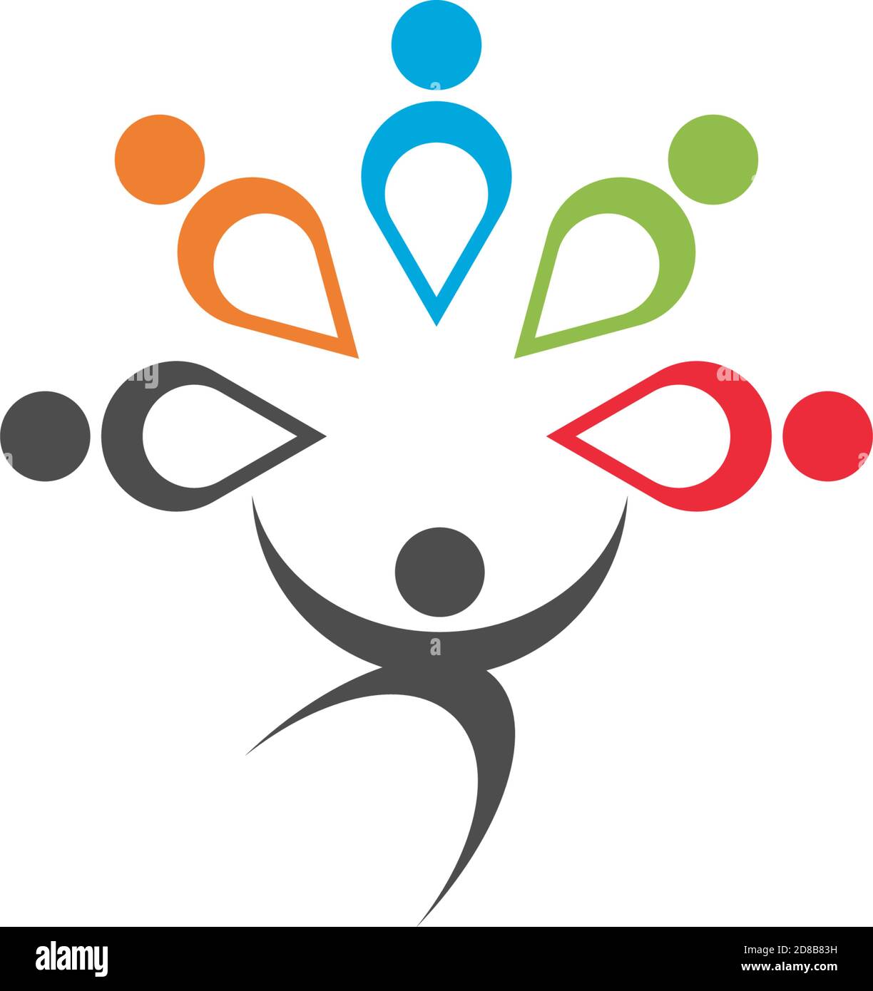 Community, network and social logo design template vector Stock Vector ...