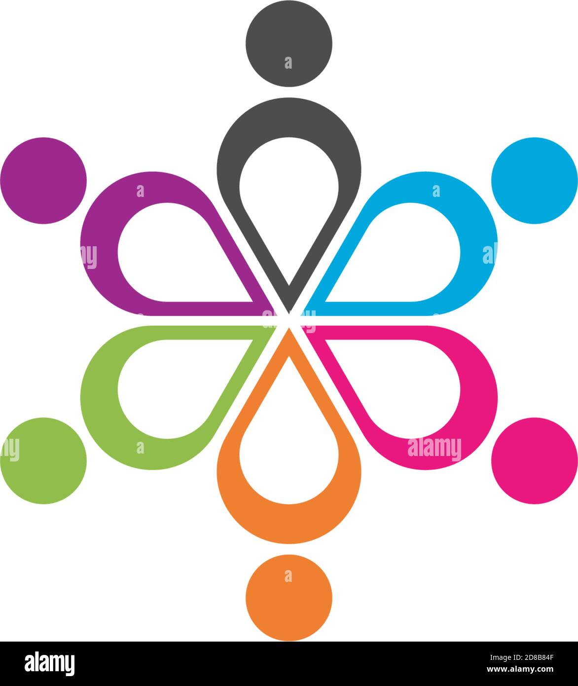 Community, network and social logo design template vector Stock Vector ...