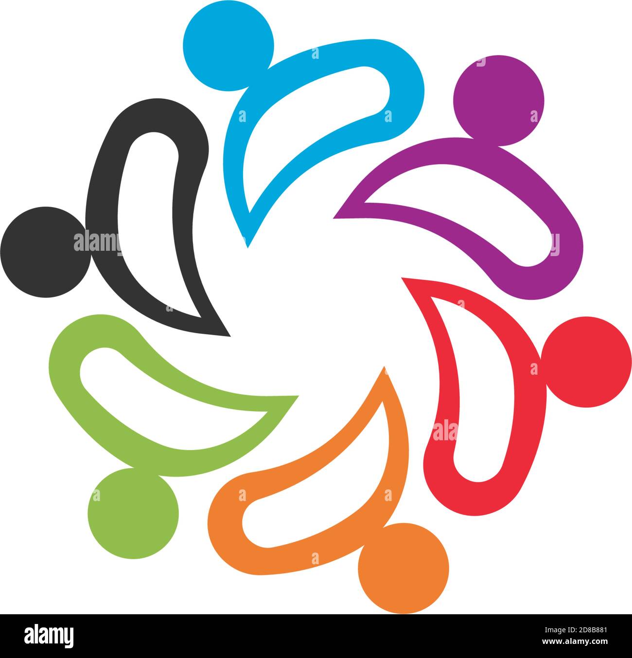 Community, network and social logo design template vector Stock Vector ...