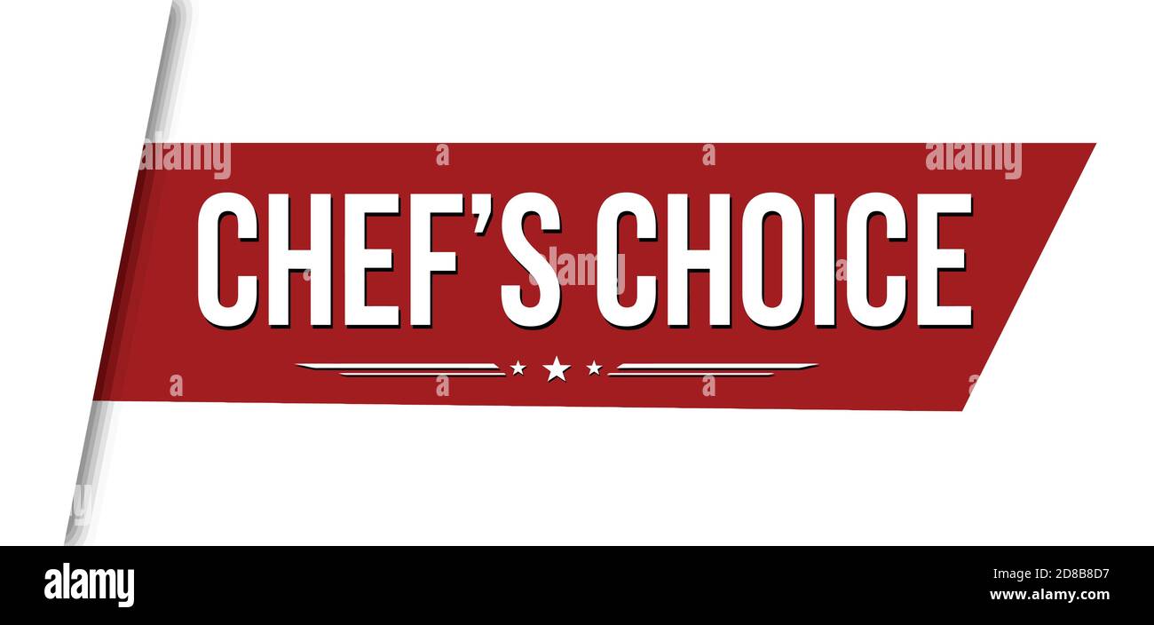 Chef's choice banner design on white background, vector illustration ...