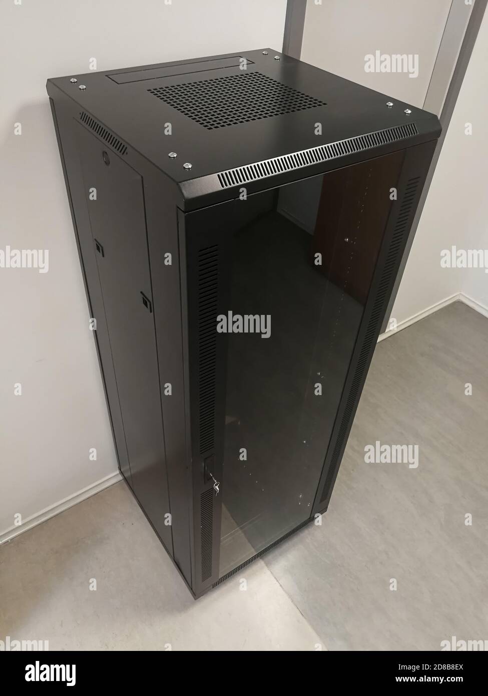 Empty 19'' industrial rack (19-inch rack) for telecommunication ...