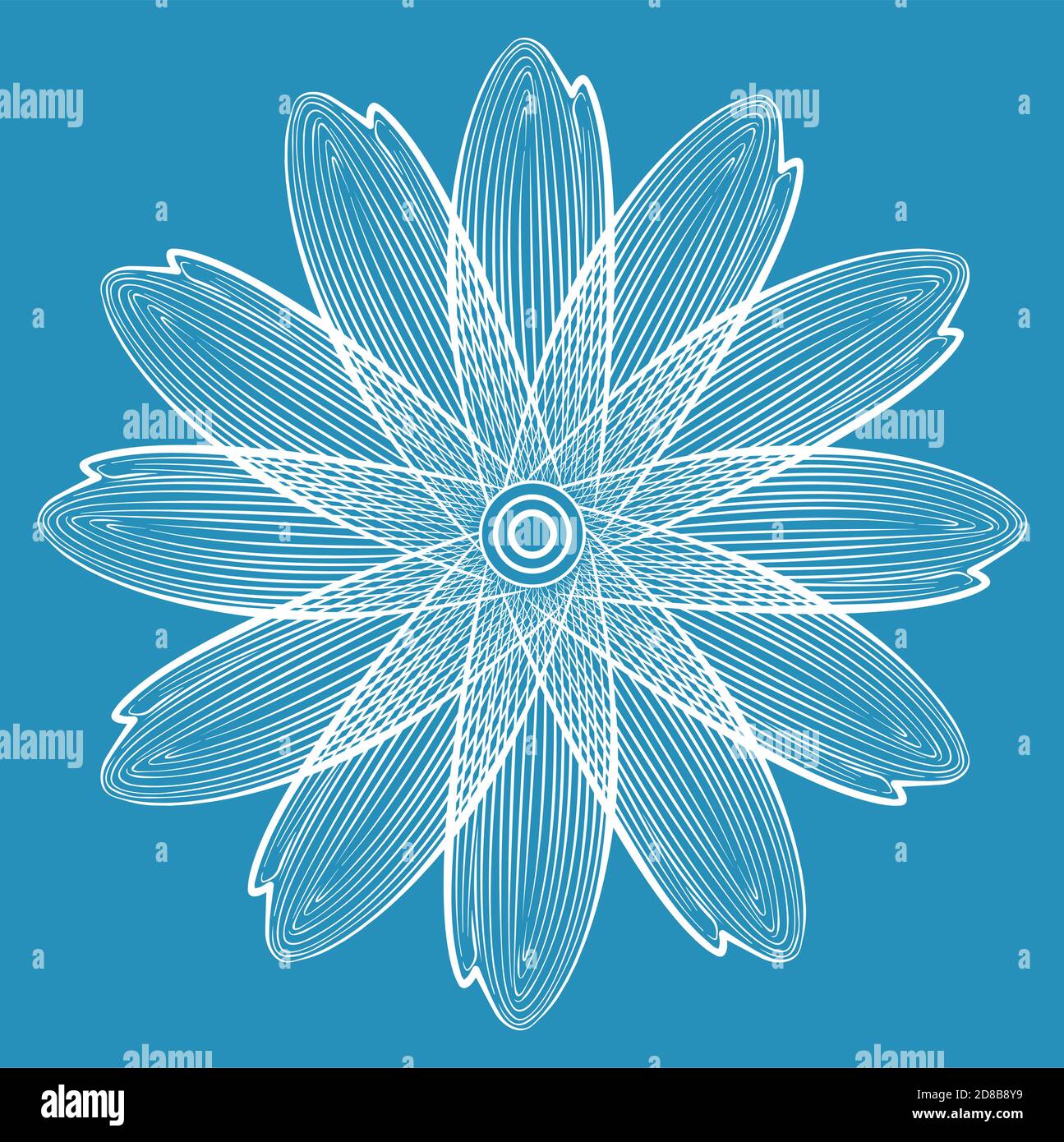vector linear stylized white flower Stock Vector Image & Art - Alamy