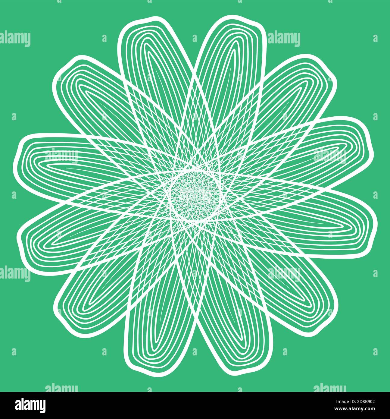 vector linear stylized white flower Stock Vector Image & Art - Alamy