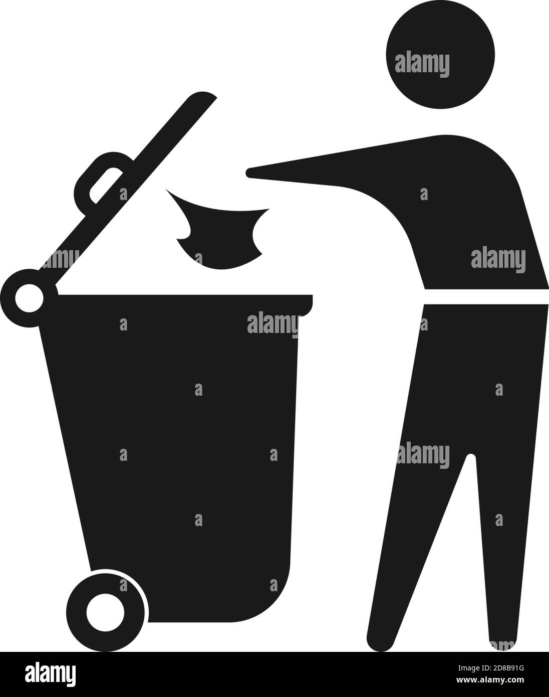 Trash and man icon vector illustration Stock Vector Image & Art - Alamy