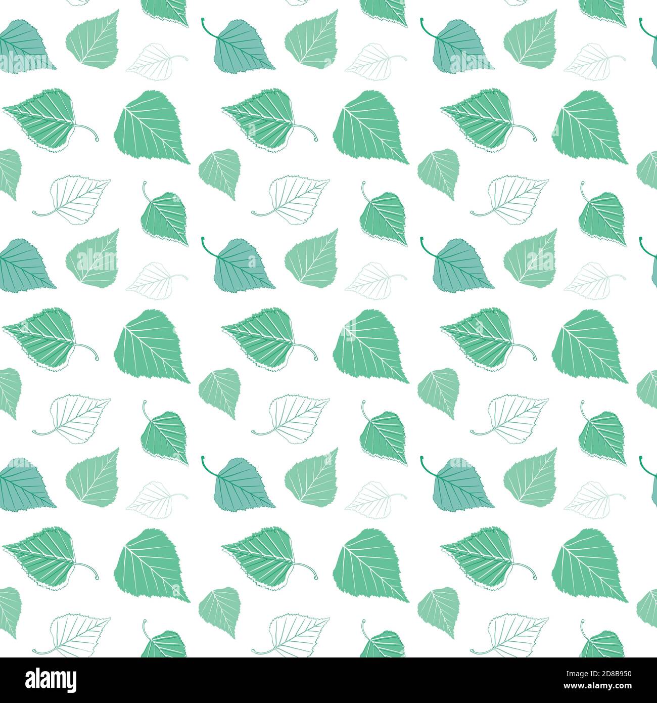 Vector background consisting of birch tree leaves Stock Vector Image ...