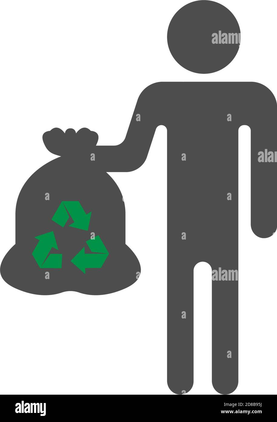 Trash and man icon vector illustration Stock Vector Image & Art - Alamy