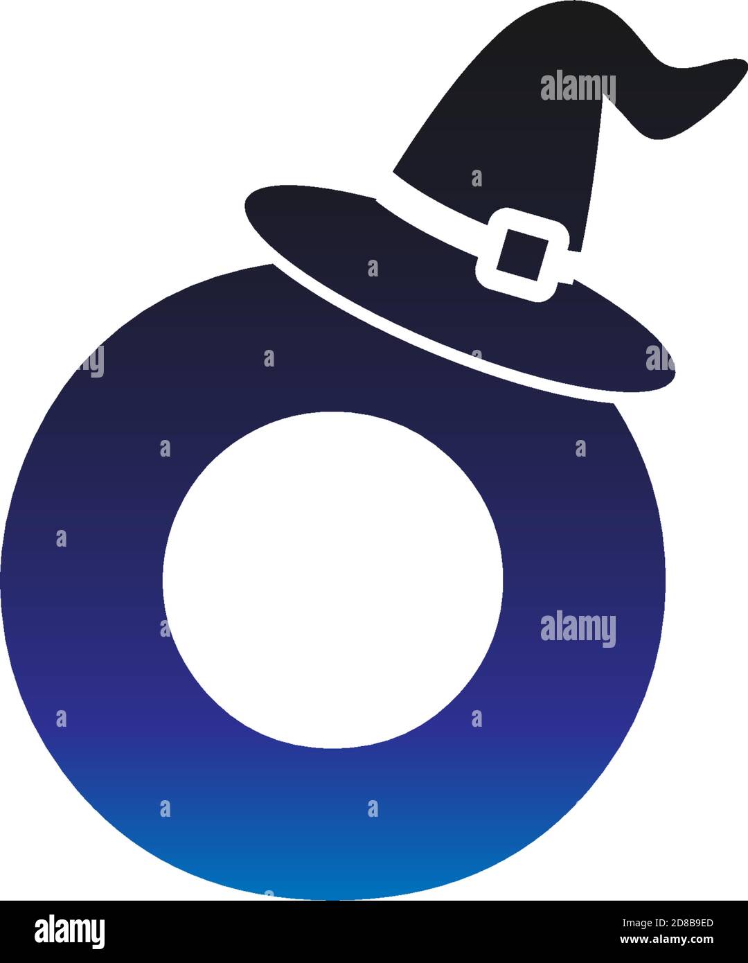 Letter O witch hat concept design Illustrator Stock Vector Image & Art ...