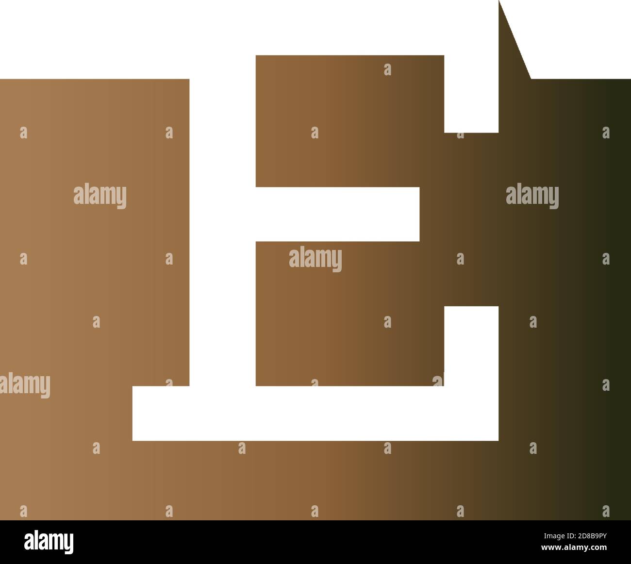 Letter E on the square icon template vector Stock Vector Image & Art ...