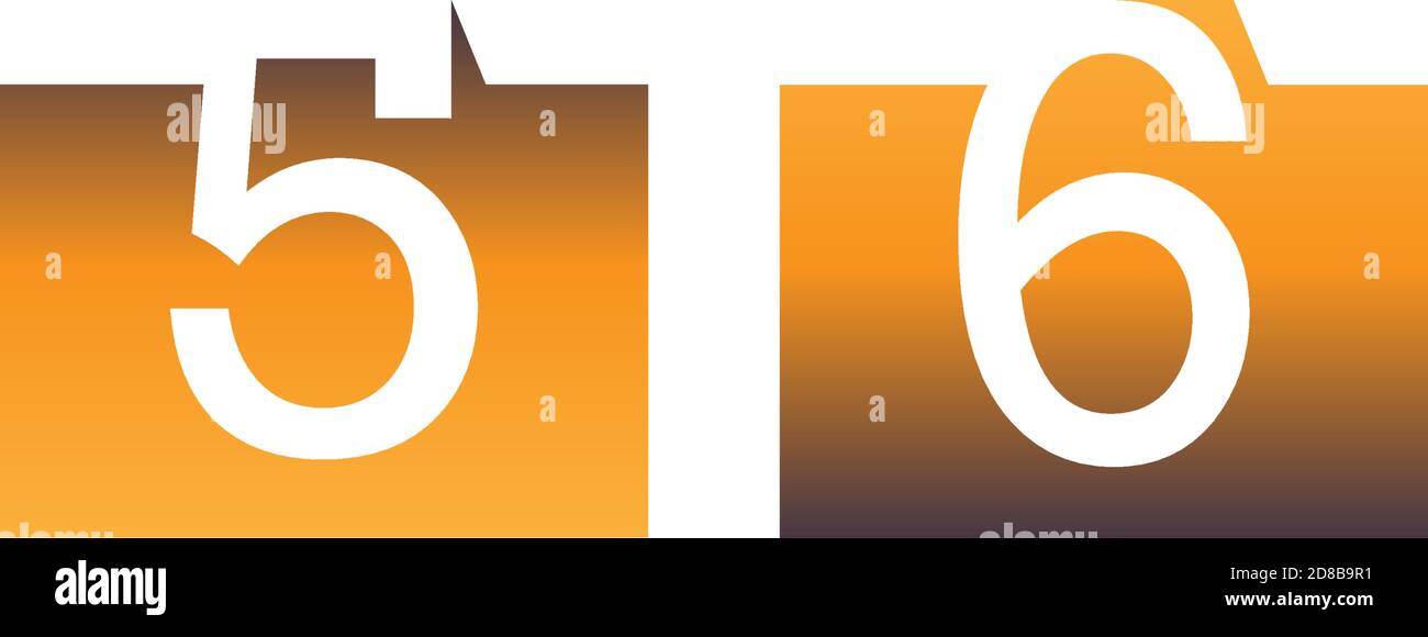 Numbers 5,6 on the square icon template vector Stock Vector Image & Art ...