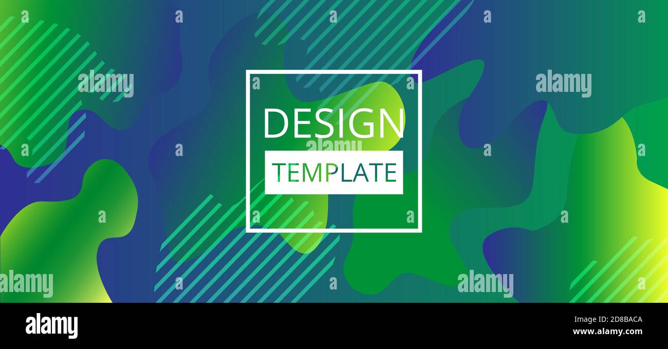 Green background template. Header and footer design Stock Vector Image ...