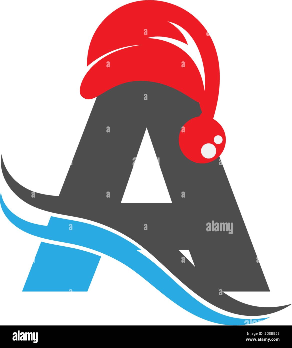 Letter A Santa hat concept design illustration Stock Vector Image & Art ...