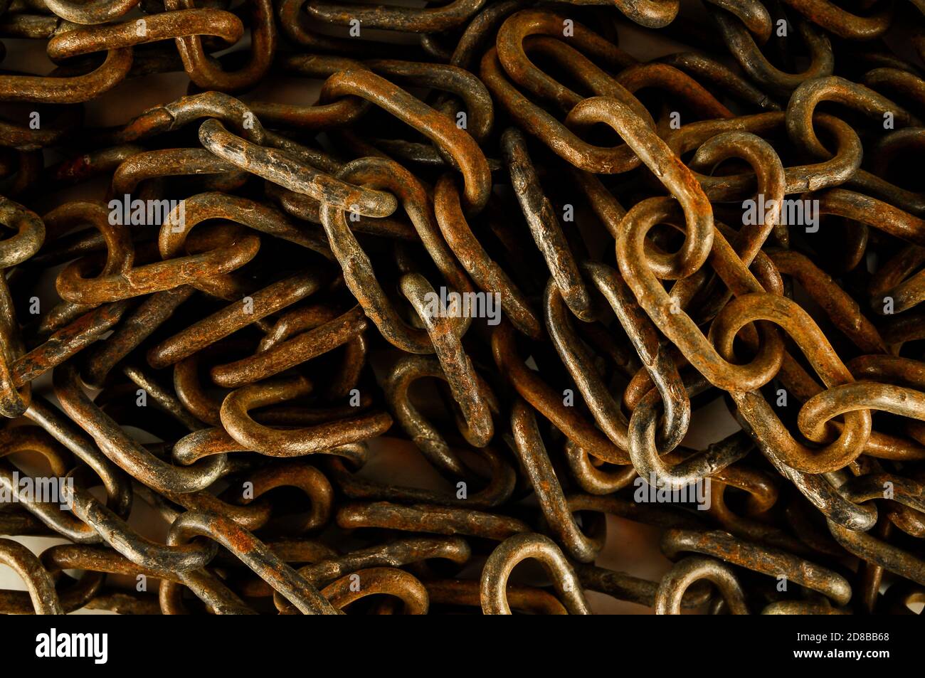 Abstract of Thick Rusty Chain Stock Photo - Alamy