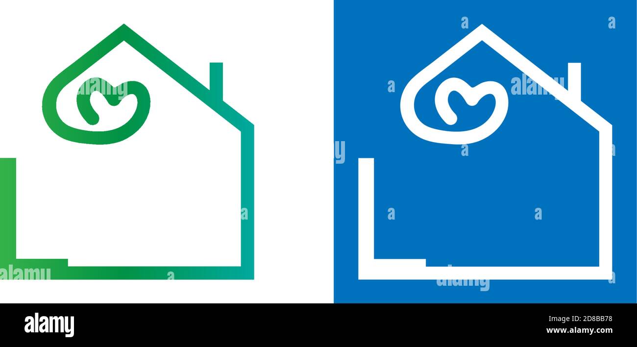 Letter L house with love icon logo template Stock Vector Image & Art ...