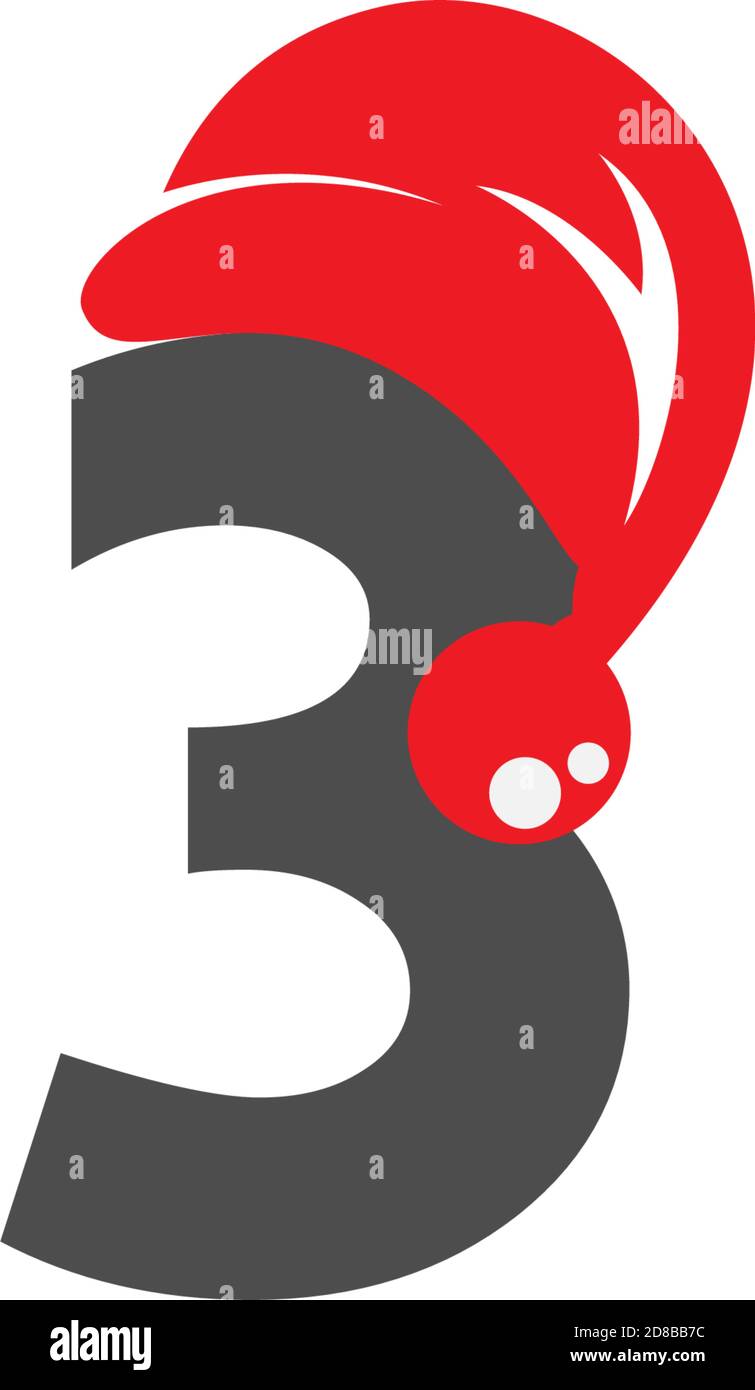 Number 3 santa hat design hi-res stock photography and images - Alamy