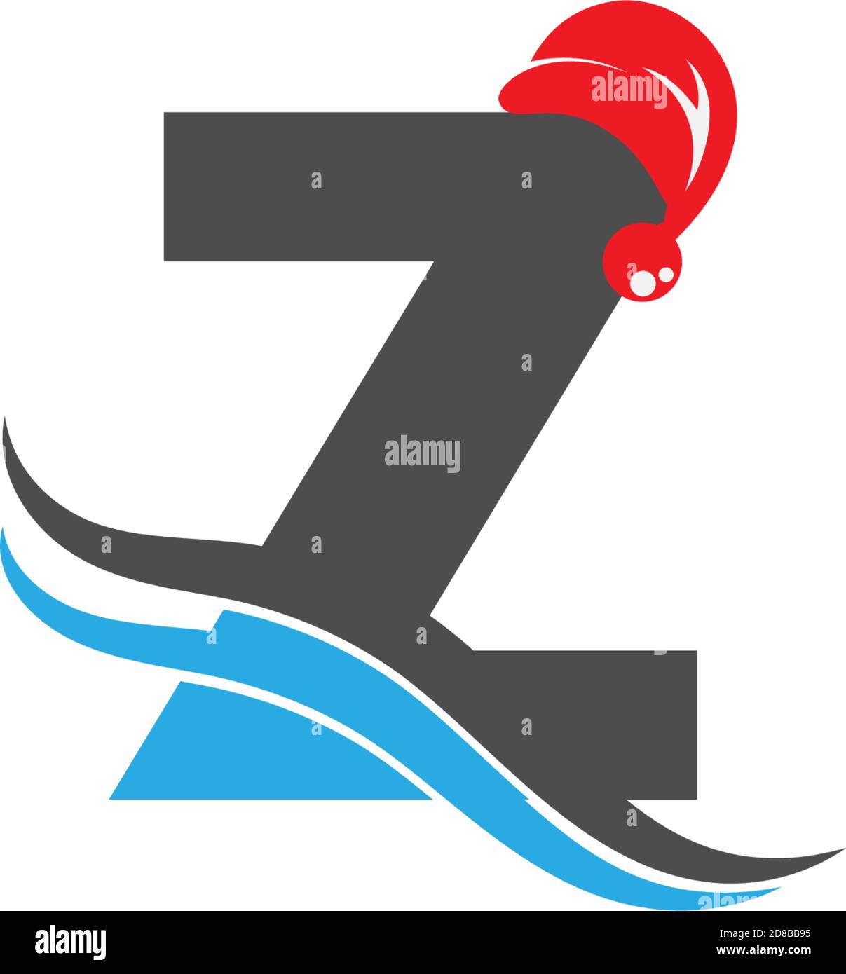 Letter Z Santa hat concept design illustration Stock Vector Image & Art ...