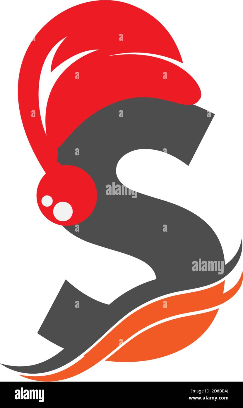 Letter S Santa hat concept design illustration Stock Vector Image & Art ...