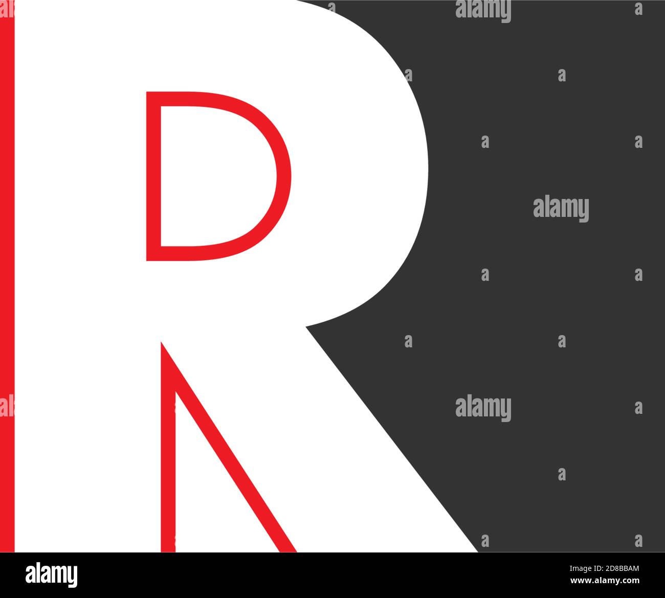 Letter R on square design concept Stock Vector Image & Art - Alamy